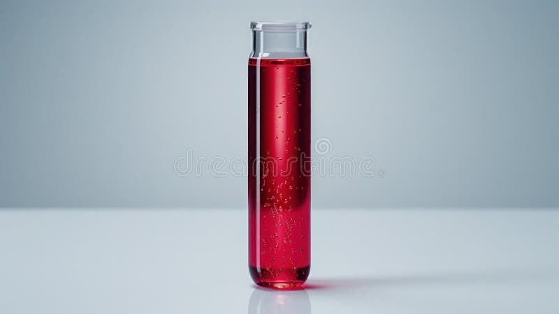 Red Liquid in Test Tube on White Background Stock Illustration ...