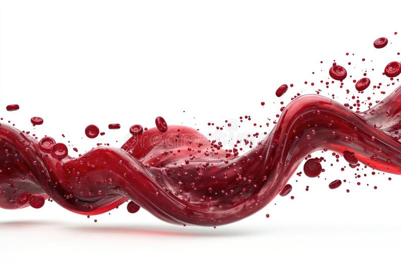 Red Liquid Wave with Bubbles Stock Illustration - Illustration of surf ...