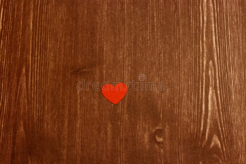 Red Little Heart on a Wood Texture Stock Image - Image of retro ...