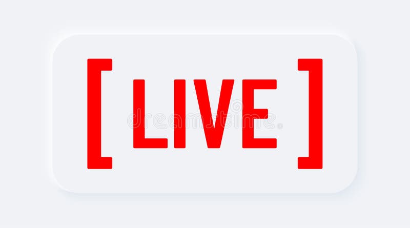 Red Stream Rec Live. Buttons with Red Circles. Internet Symbol ...