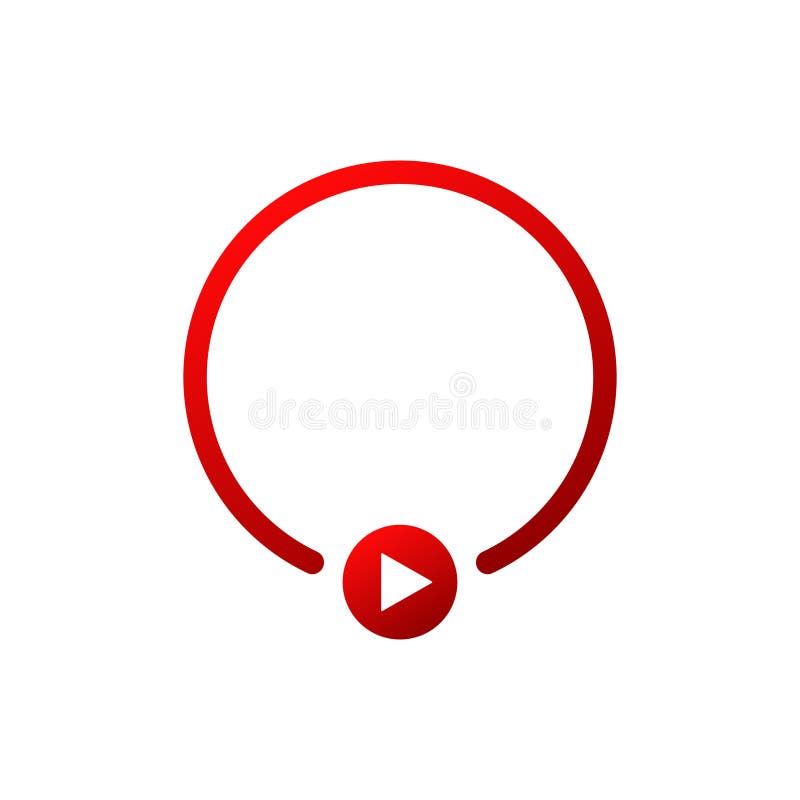 Red live broadcast logo. stock vector. Illustration of webinar - 337496967