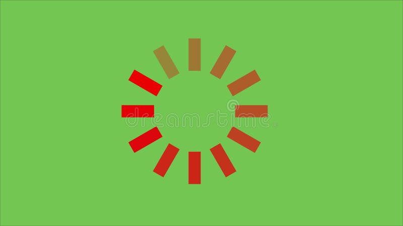 Red Loading Pattern Circle Waiting Animation on Green Screen 5 Stock ...