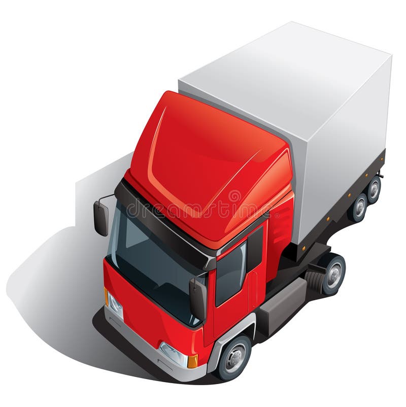 Cartoon semi truck stock vector. Illustration of commercial - 18295167