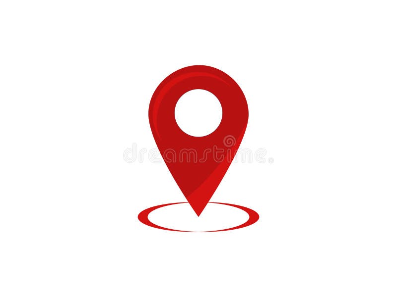 Red pointer with map stock illustration. Illustration of route - 299249938