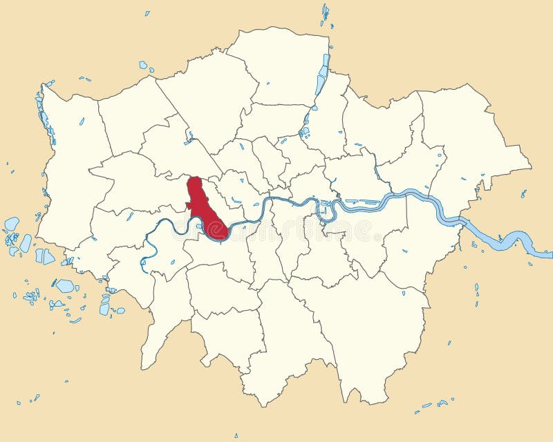 Red Location Map of the BOROUGH of HAMMERSMITH and FULHAM, LONDON Stock ... Red Location Map of the BOROUGH of HAMMERSMITH and FULHAM, LONDON Stock ...