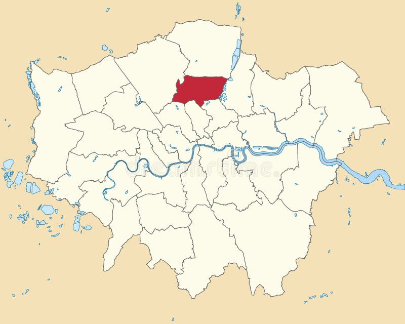 Red Location Map of the BOROUGH of HARINGEY, LONDON Stock Illustration ... Red Location Map of the BOROUGH of HARINGEY, LONDON Stock Illustration ...