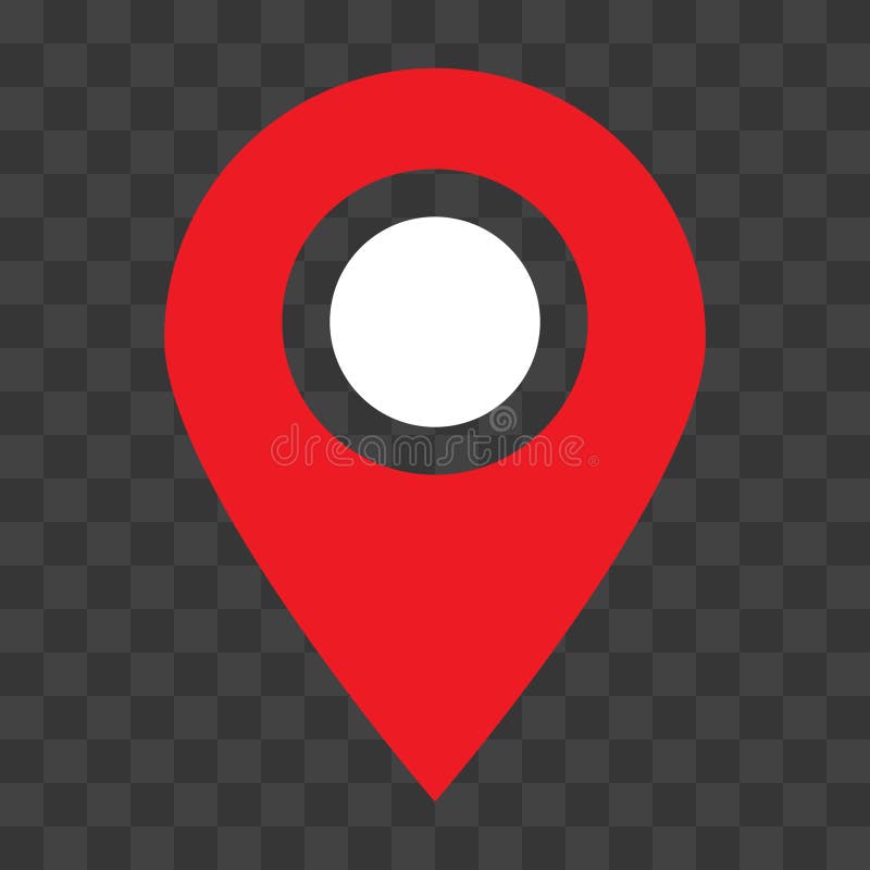Red Location Map Icon with White Dot Stock Vector - Illustration of ...
