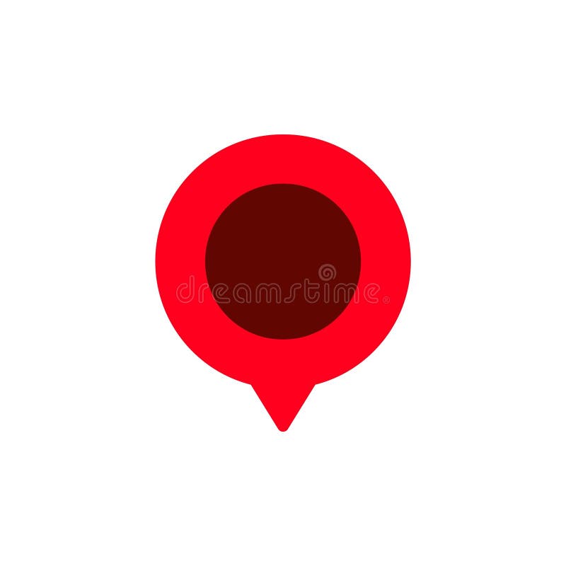 Red Location Marker with Dark Center Point for Mapping and Navigation ...