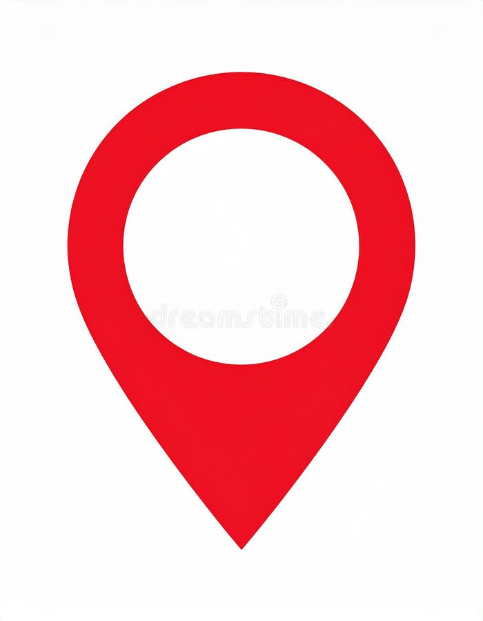 Map Pin Flat Design Style Modern Icon. Simple Red Pointer Minimal ...