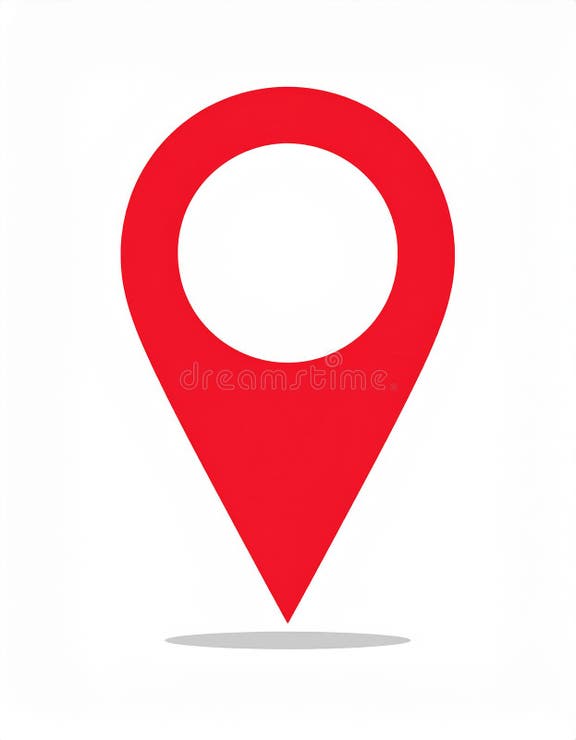 Map Pin Flat Design Style Modern Icon. Simple Red Pointer Minimal ...
