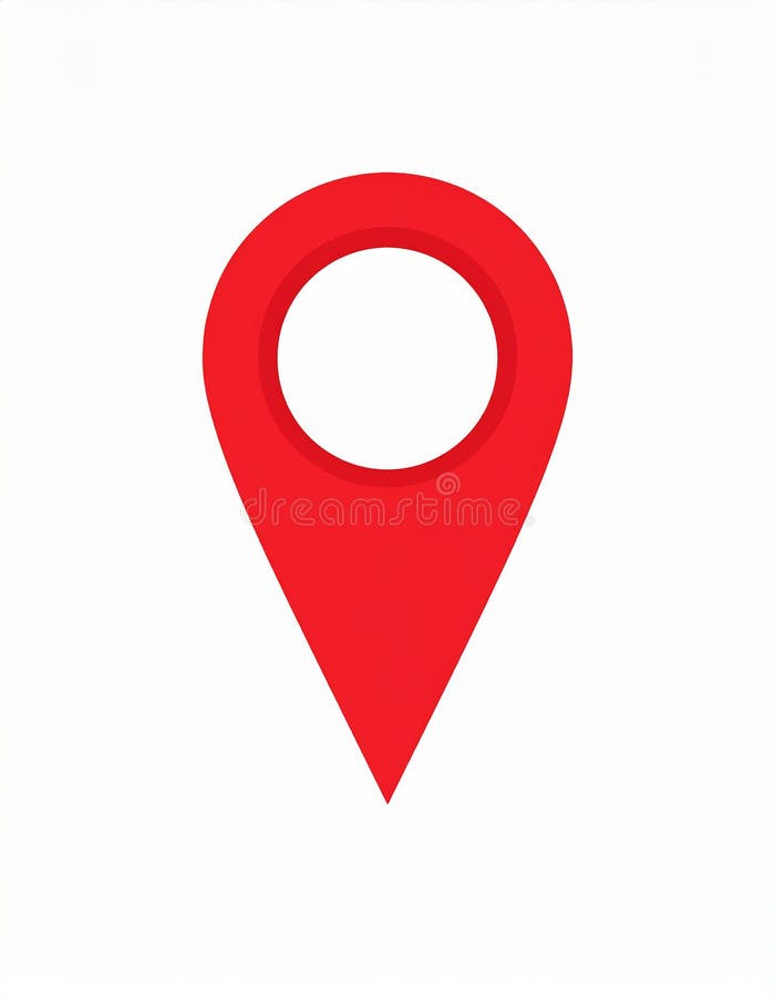 Map Pin Flat Design Style Modern Icon. Simple Red Pointer Minimal ...