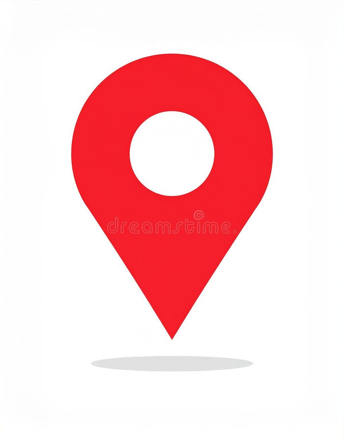 Map Pin Flat Design Style Modern Icon. Simple Red Pointer Minimal ...