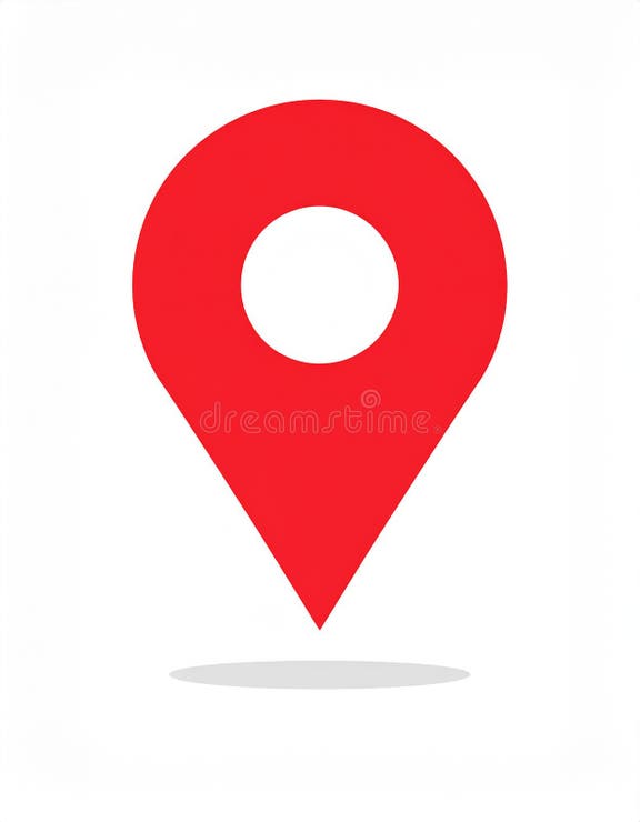 Map Pin Flat Design Style Modern Icon. Simple Red Pointer Minimal ...