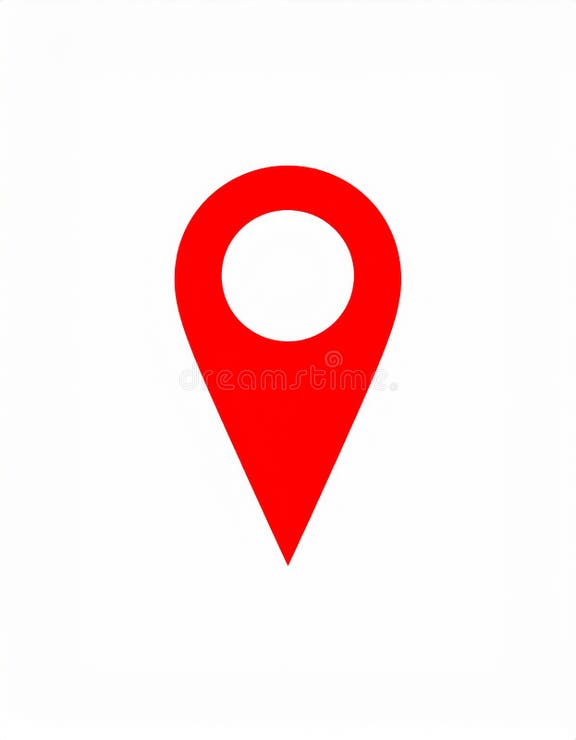 Map Pin Flat Design Style Modern Icon. Simple Red Pointer Minimal ...