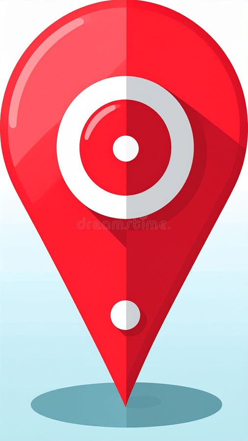 Map Pin Flat Design Style Modern Icon. Simple Red Pointer Minimal ...