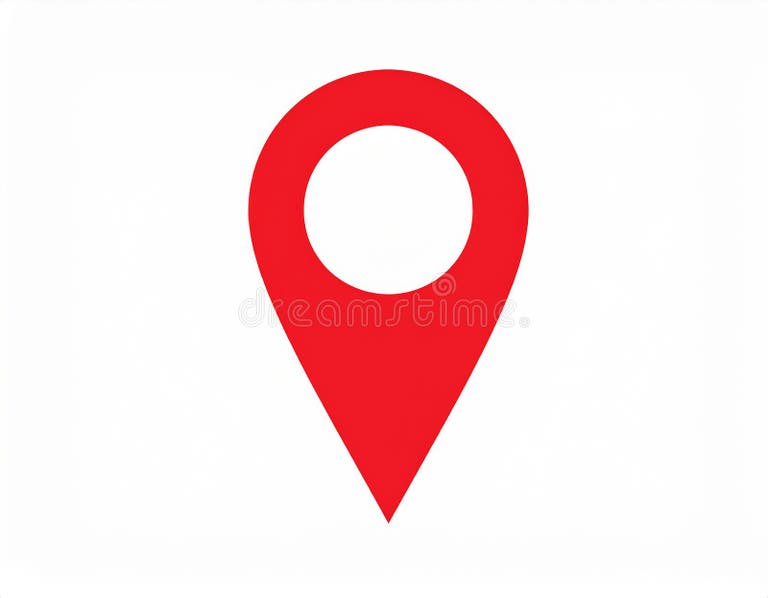 Map Pin Flat Design Style Modern Icon. Simple Red Pointer Minimal ...