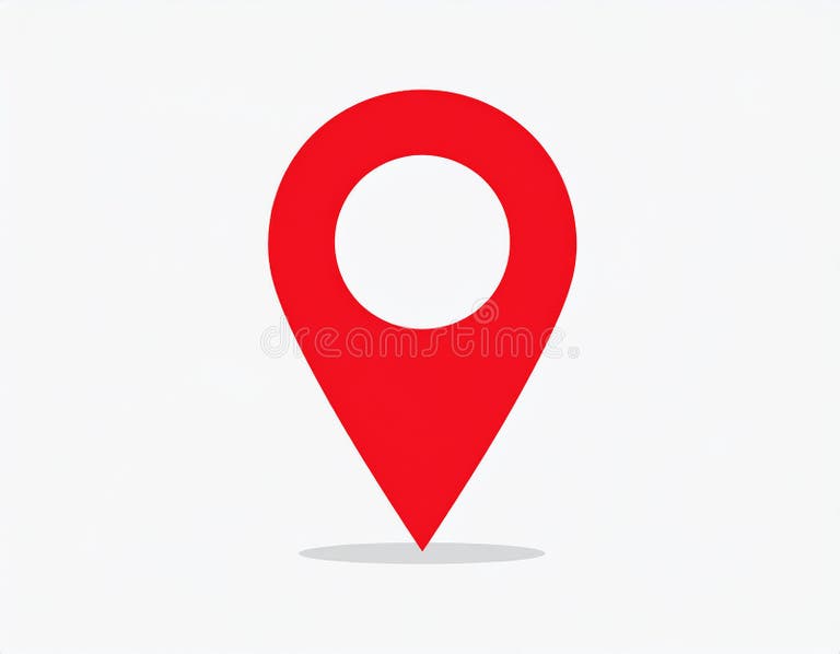 Map Pin Flat Design Style Modern Icon. Simple Red Pointer Minimal ...