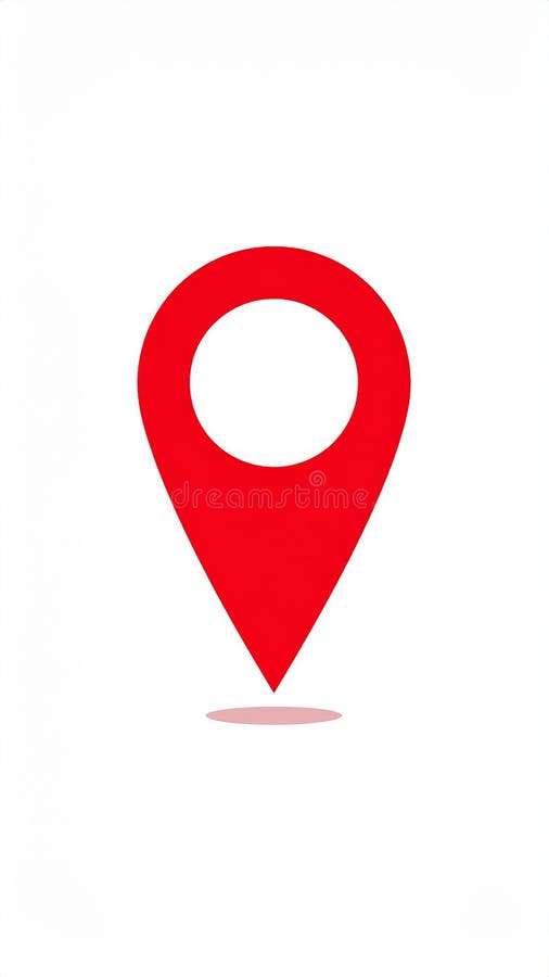 Map Pin Flat Design Style Modern Icon. Simple Red Pointer Minimal ...