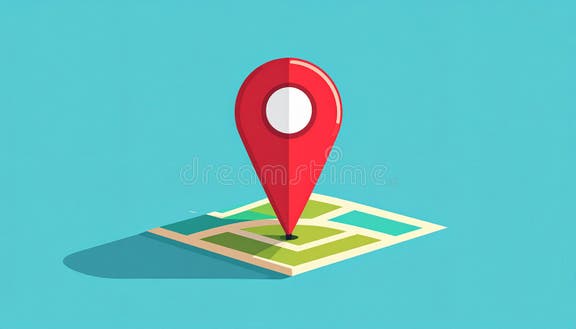Map Pin Flat Design Style Modern Icon. Simple Red Pointer Minimal ...