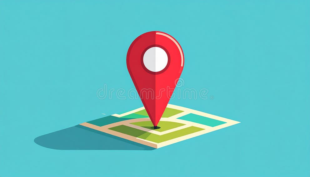 Map Pin Flat Design Style Modern Icon. Simple Red Pointer Minimal ...
