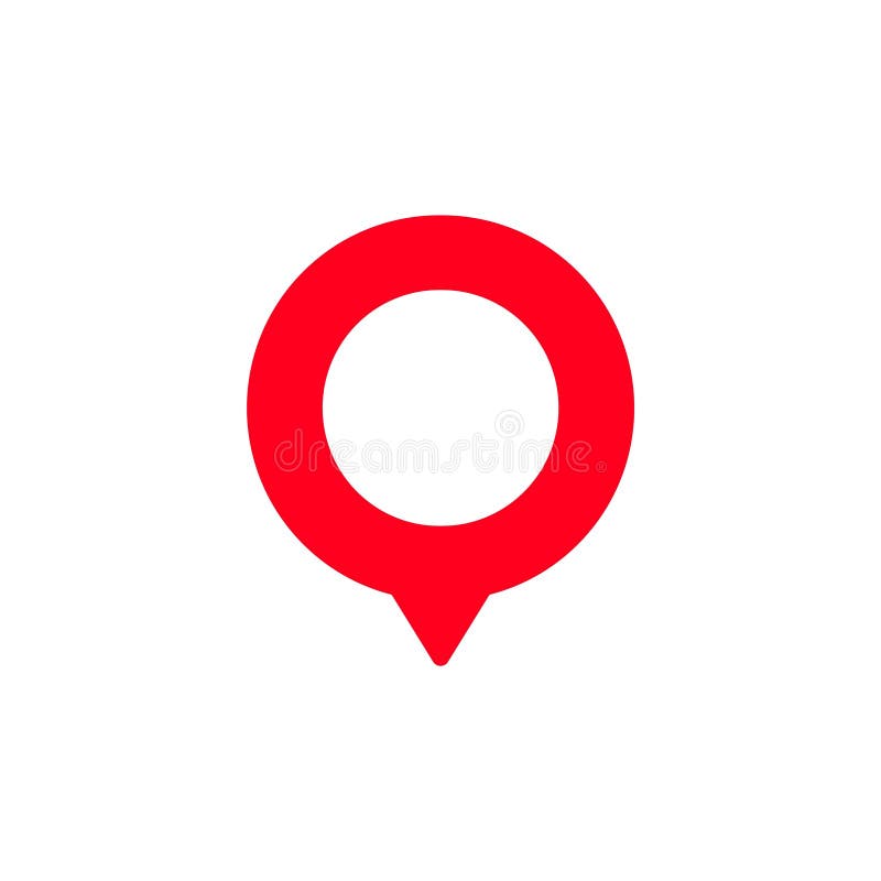 Red Location Pin Icon Highlighting a Point of Interest or Specific ...