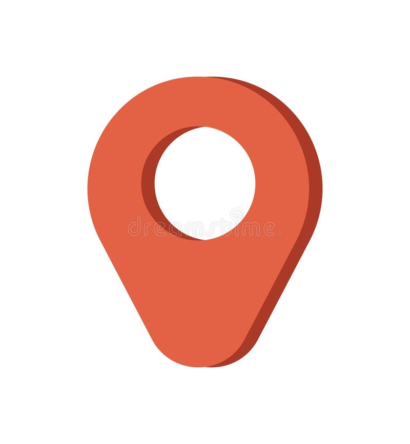 Location Pin Icon in Flat Vector Illustration Symbolizing Map Marker ...