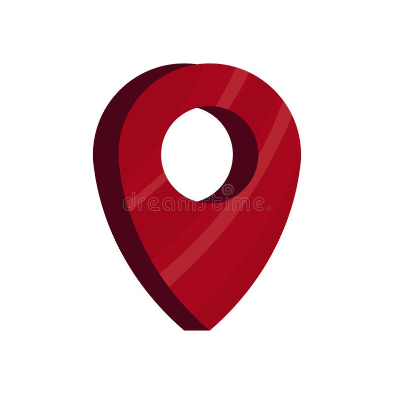 Red location pin stock vector. Illustration of place - 273089494