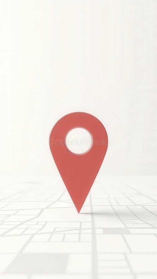 Red Location Pin Pointing a Place on Map Stock Photo - Image of travel ...