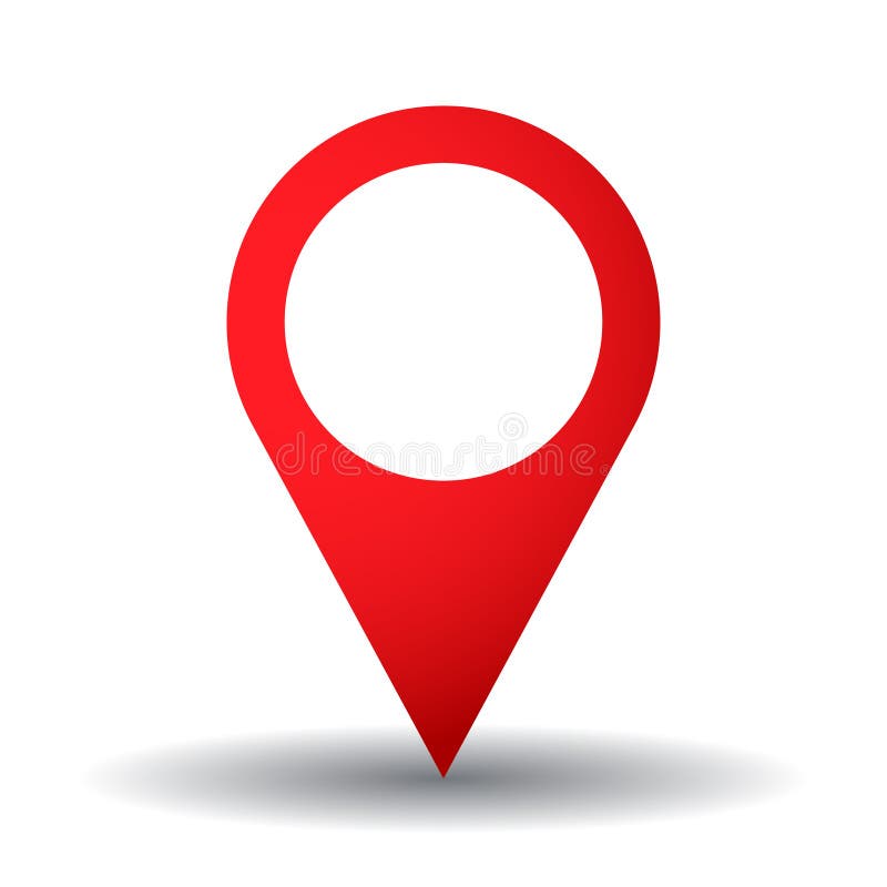 Red Location Pin - Vector Illustration Stock Vector - Illustration of ...