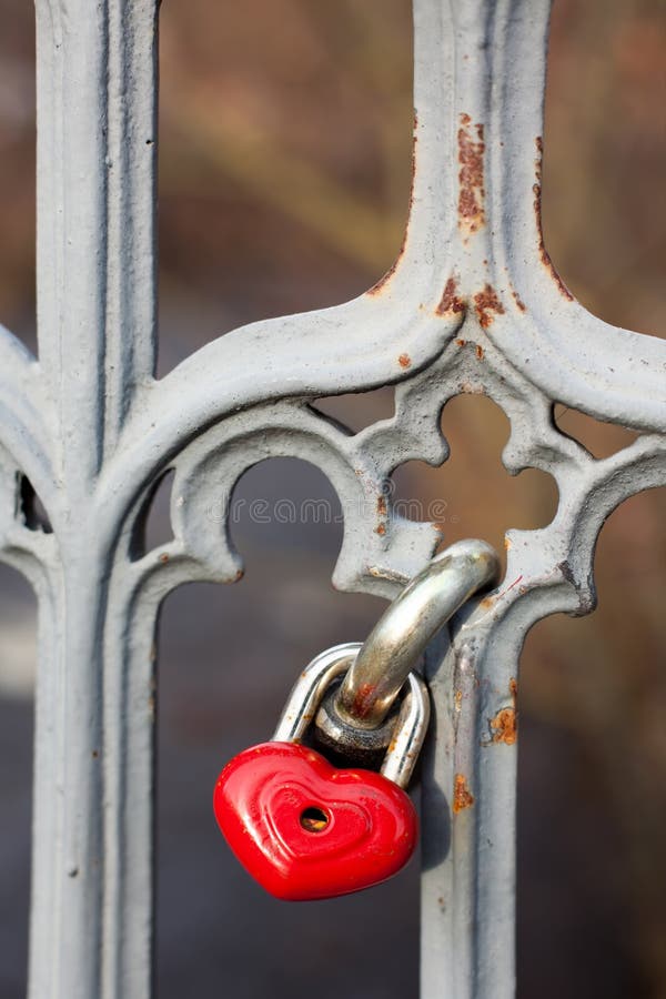 Red lock stock photo. Image of love, field, married, iron - 17143334