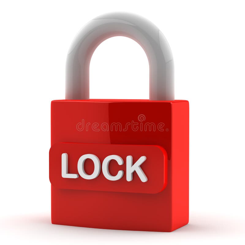 Red lock stock illustration. Illustration of password - 19088166