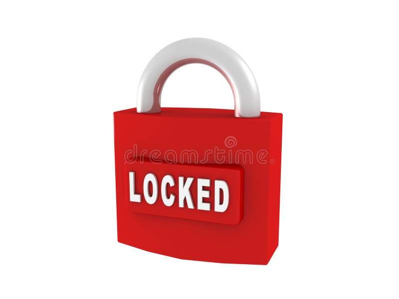 Red lock stock illustration. Illustration of password - 19088166