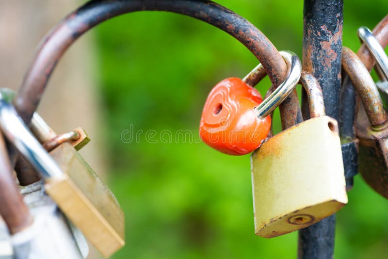 Red Lock Padlocks Love Heart Stock Photo - Image of amorous, romance ...