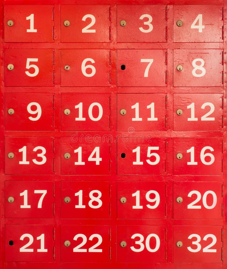 Red locker stock image. Image of school, safety, metal - 49247347