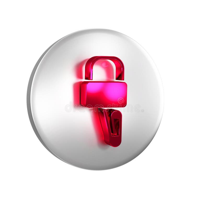 Red Lockpicks or Lock Picks for Lock Picking Icon Isolated on ...