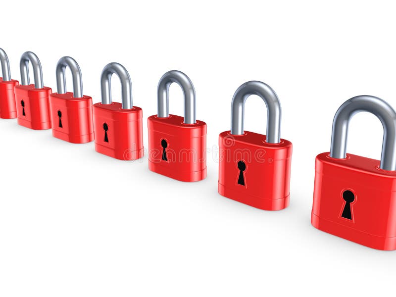 Red locks. stock illustration. Illustration of protect - 35573511