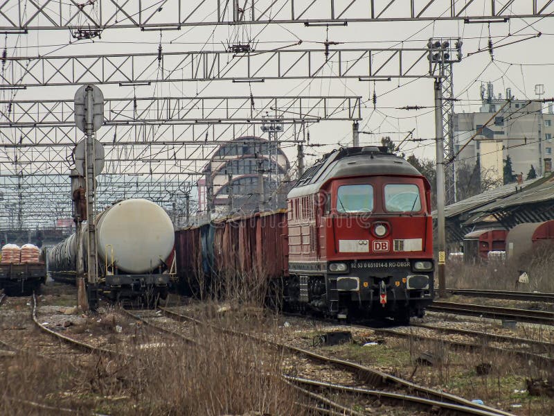DB Rail Romania BR 232 Class in Bacau, Romania Editorial Photo - Image ...