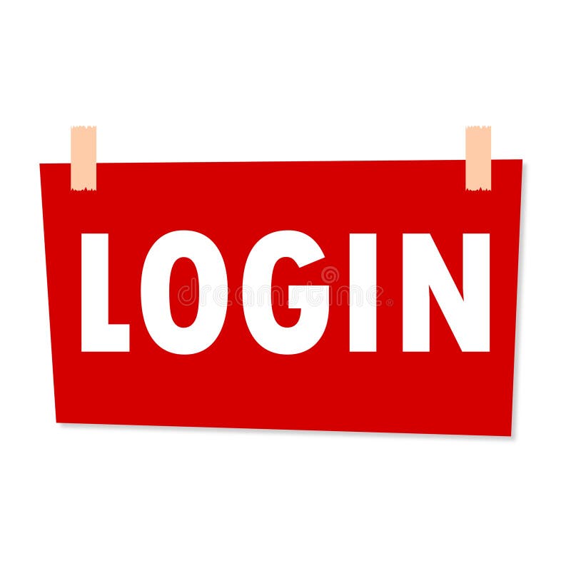 Login Sticker, Secure Access Button, Simple Vector Icon Stock Vector ...