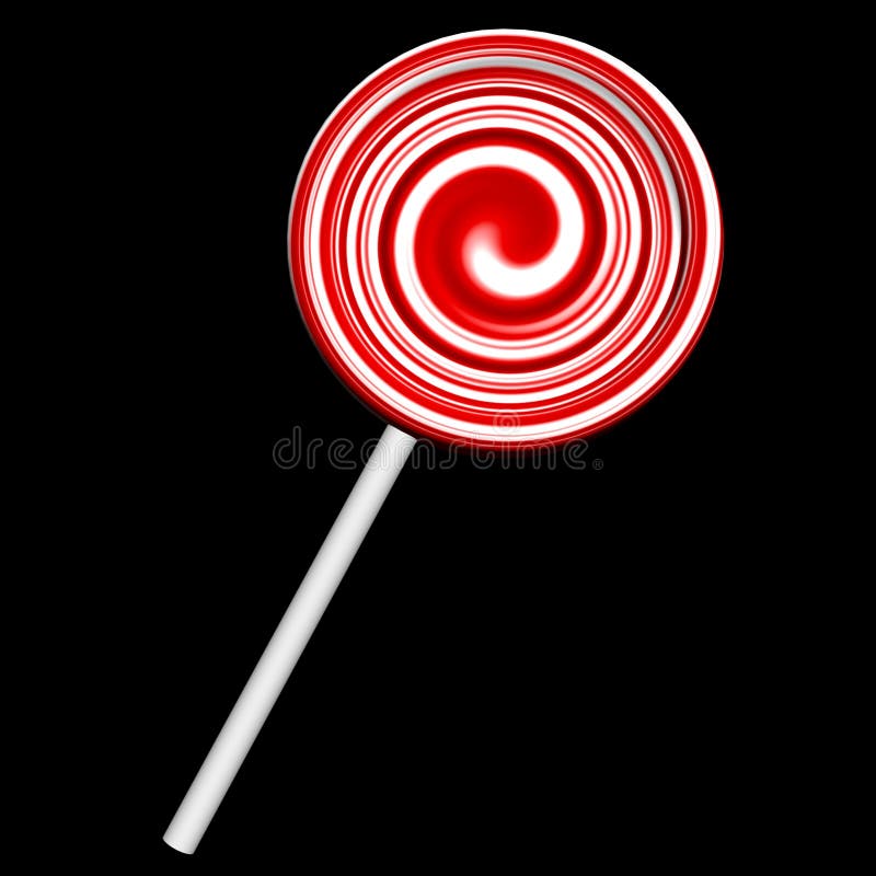 Red Lollipop Candy Vector Illustration Stock Vector - Illustration of ...