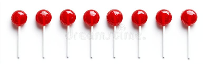 Red Lollipop Set Collections Isolated on White with Transparent Cutouts ...
