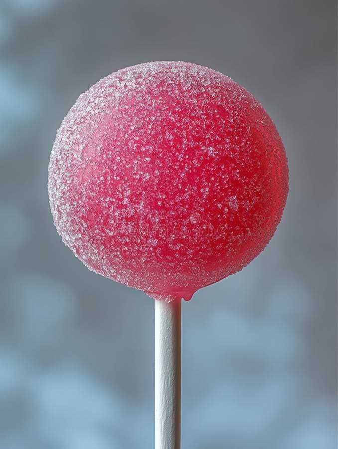 Red Lollipop with Sugar Coating on a Stick. Stock Image - Image of ...