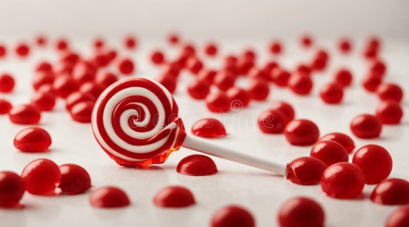 Red Lollipop on a White. the Form of the Top Stock Illustration ...