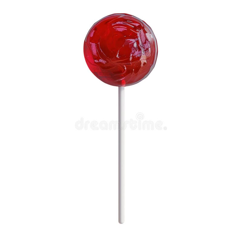 A Red Lollipop on a White Stick Stock Image - Illustration of macro ...