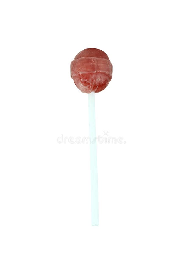 Red Lollipops Isolated on White Background Stock Image - Image of food ...