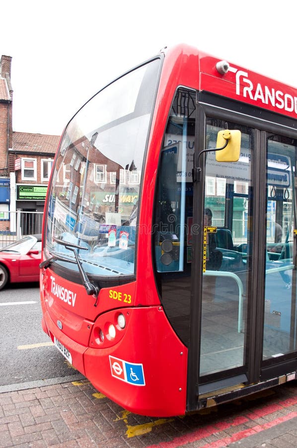 Red London bus editorial stock photo. Image of british - 29521488
