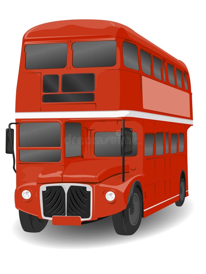 Red London Routemaster Bus stock vector. Illustration of vehicle - 8128654