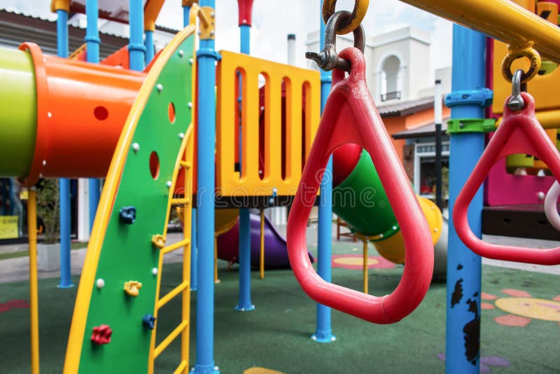 Red loop in playground stock photo. Image of slide, plastic - 70840982
