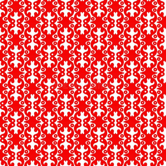 Red Loops Seamless Pattern Background Stock Illustration - Illustration ...