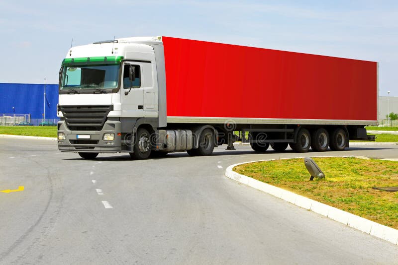 Red lorry stock image. Image of industry, transporter - 11136223