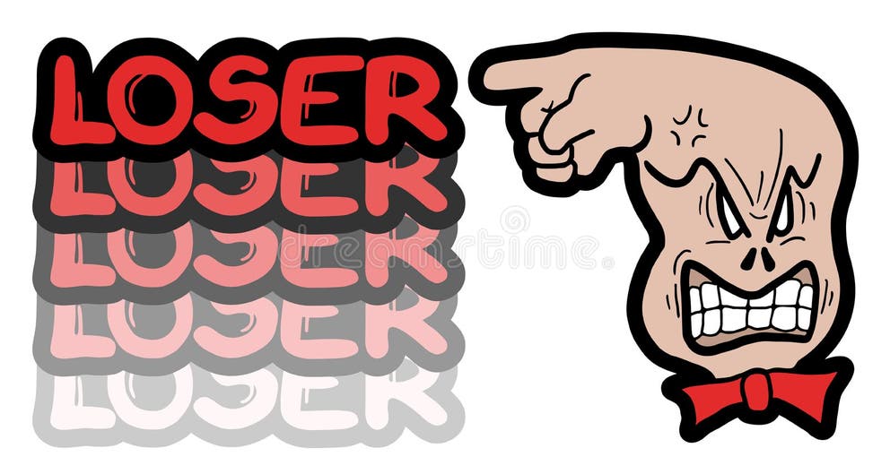 Red loser stock vector. Illustration of indicate, combination - 31615744
